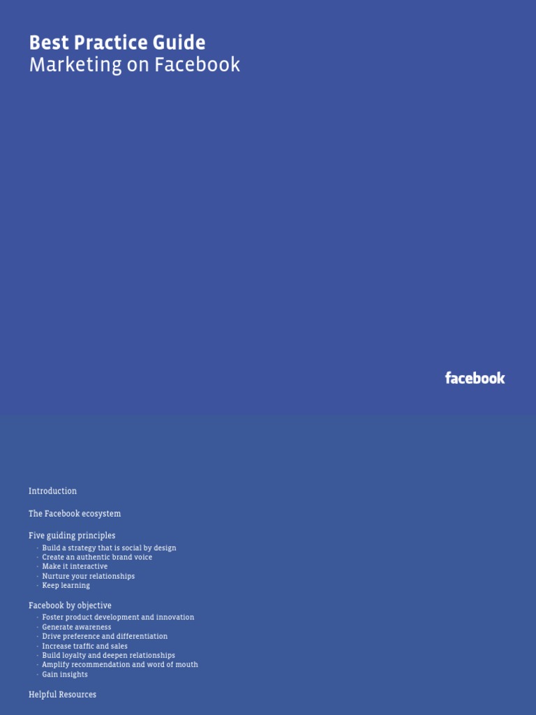 Facebook Best Practice Guide | PDF | Facebook | Brand