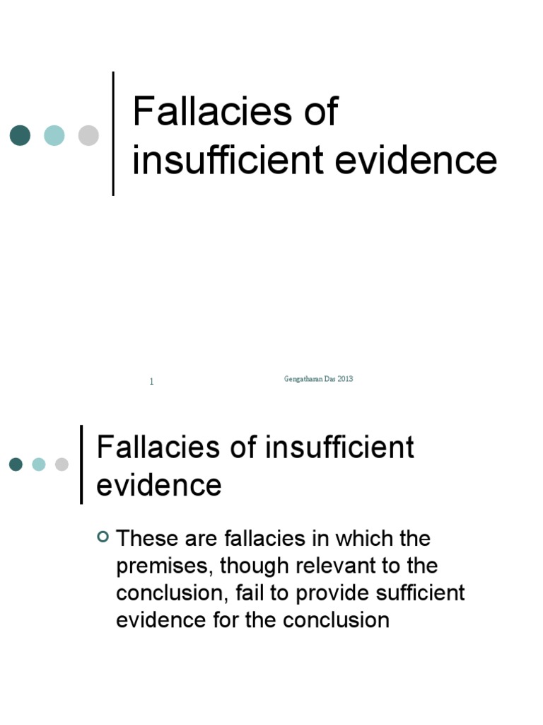 16-Fallacies of Insufficient Evidence | PDF | Fallacy | Truth