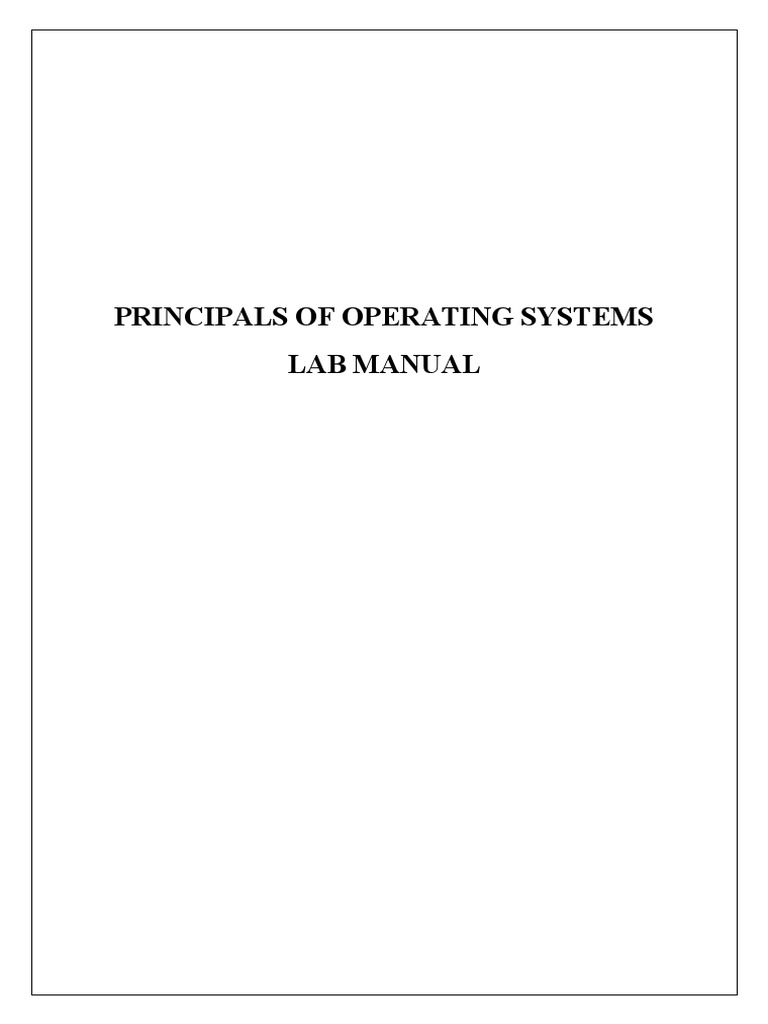 Principal Operating Systems Lab Manual | PDF | Kernel (Operating System ...