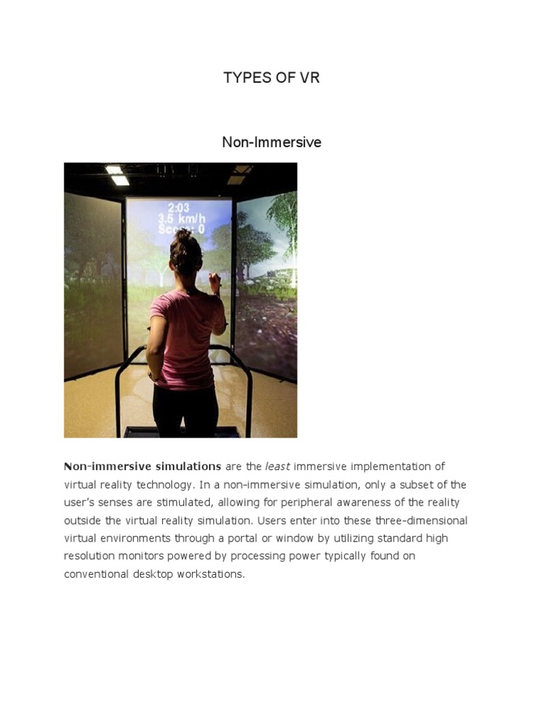 Types of VR: Non-Immersive Simulations Are The Least Immersive ...