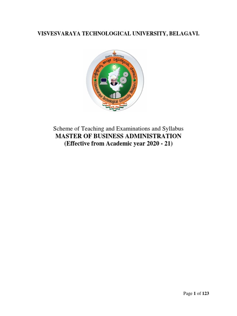 Visvesvaraya Technological University, Belagavi.: Scheme of Teaching ...