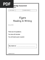 KET Reading and Writing Answer Sheet | PDF