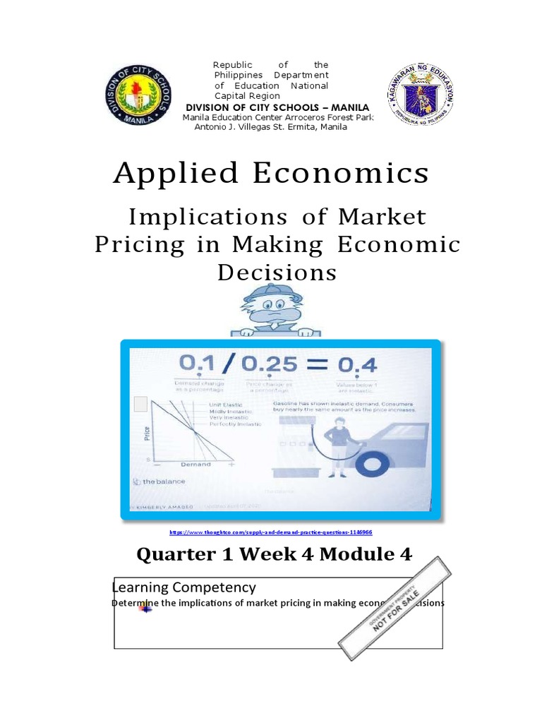 Applied Economics: Implications of Market Pricing in Making Economic ...
