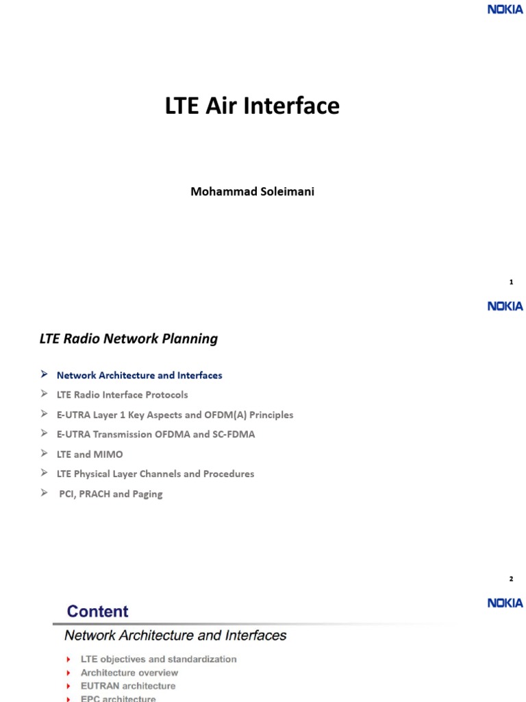 LTE Air Interface: Mohammad Soleimani | PDF | Computer Networking | Wireless
