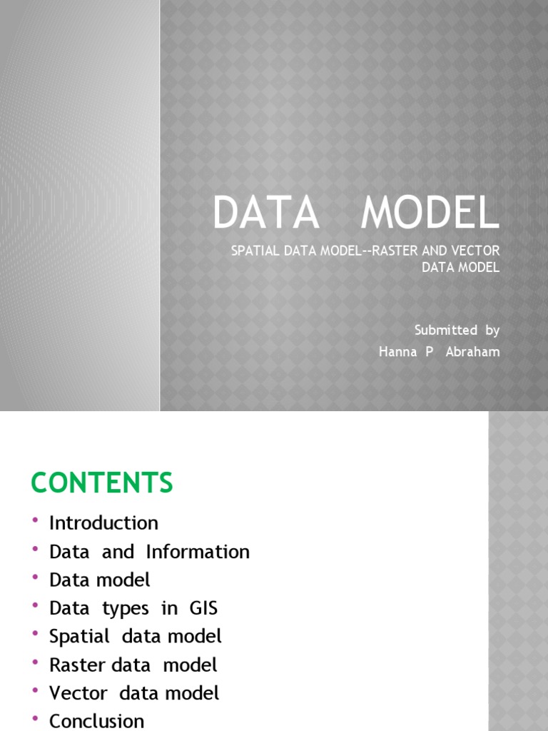 Data Model: Spatial Data Model - Raster and Vector Data Model | PDF ...