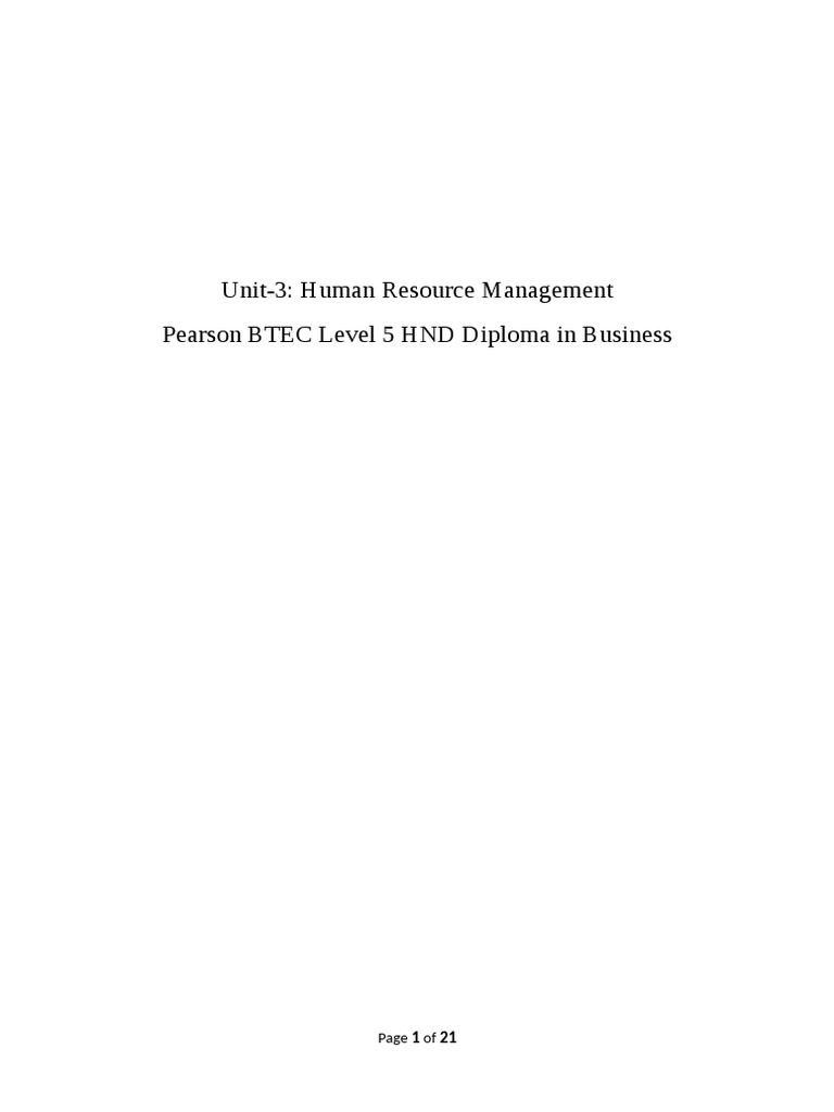 Unit 3 Human Resource Management1 | PDF | Human Resource Management ...
