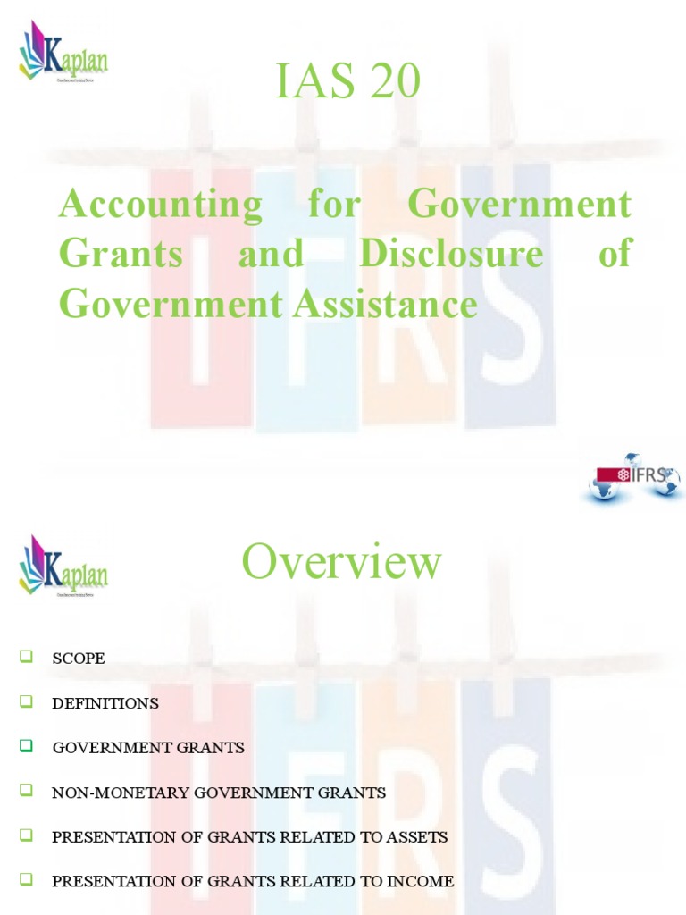 IAS 20: Government Grants Accounting Guide | PDF | Goodwill (Accounting ...