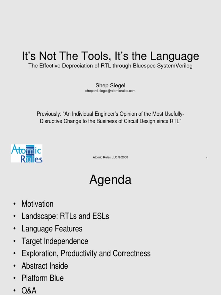It'S Not The Tools, It'S The Language: The Effective Depreciation of ... It'S Not The Tools, It'S The Language: The Effective Depreciation of ...
