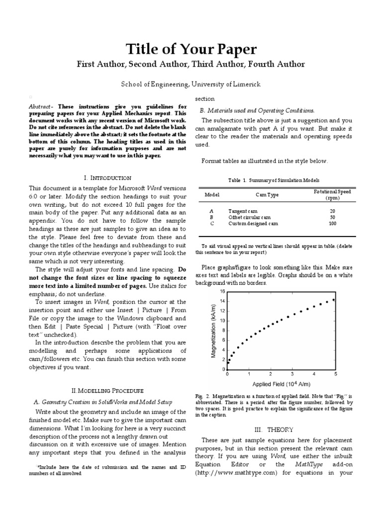 Applied MEchanics-project-report-template | PDF | Note (Typography) | Bracket