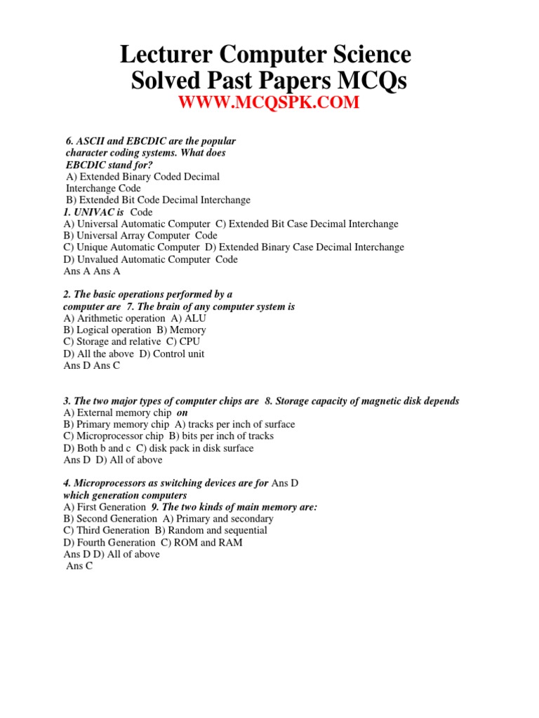 Computer Book For PPSC Lecturer Computer Science | Download Free PDF ...