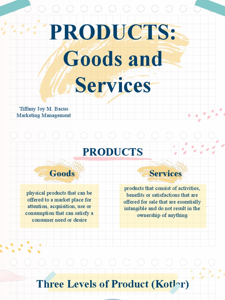 Products - Goods and Services | PDF | Product (Business) | Goods