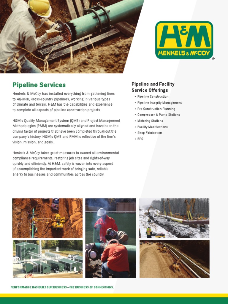 Pipeline Services: Pipeline and Facility Service Offerings | PDF ...