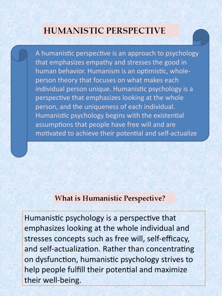 Humanistic Perspective | PDF