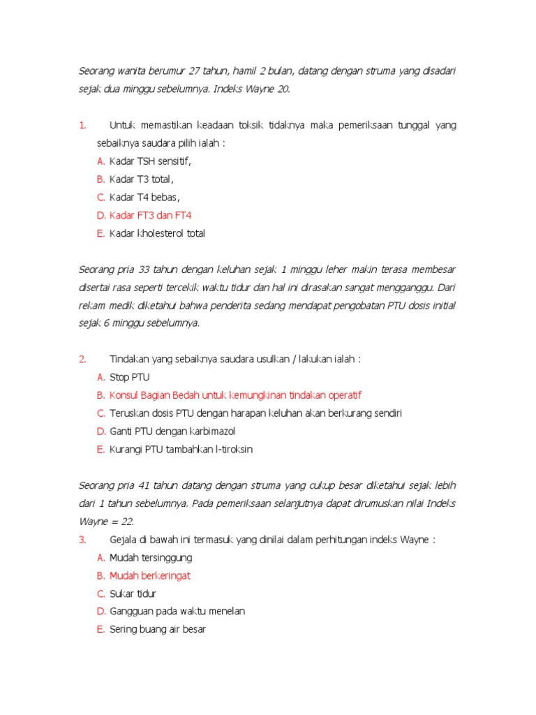 Soal Ujian Board 2010 Endokrin | PDF | Pengembangan Diri | Kesehatan Holistik
