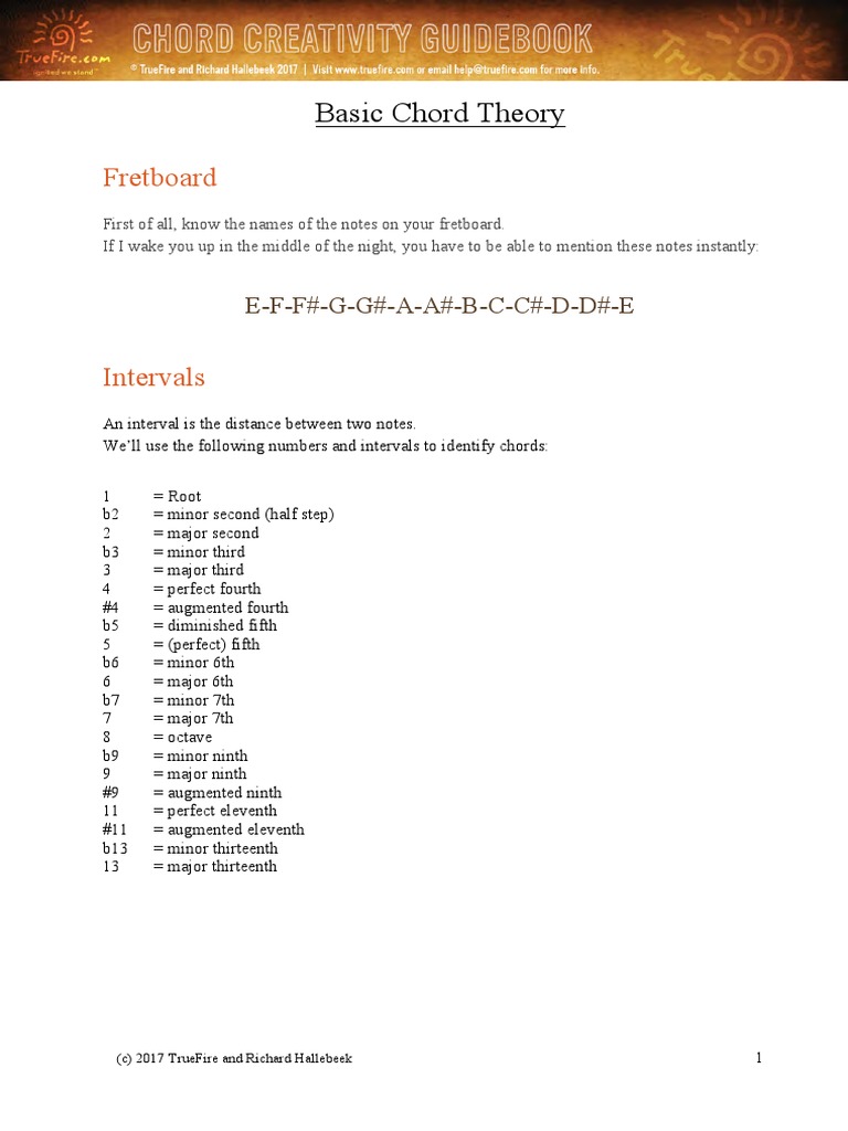 Fretboard: Basic Chord Theory | PDF