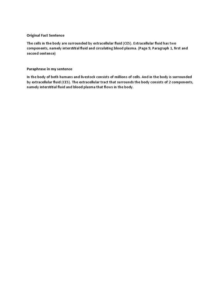 Understanding Extracellular Fluid Components | PDF | Science & Mathematics