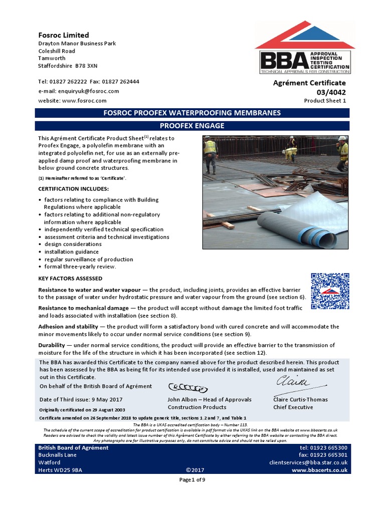 Fosroc Proofex Waterproofing Membranes Proofex Engage | Download Free ...