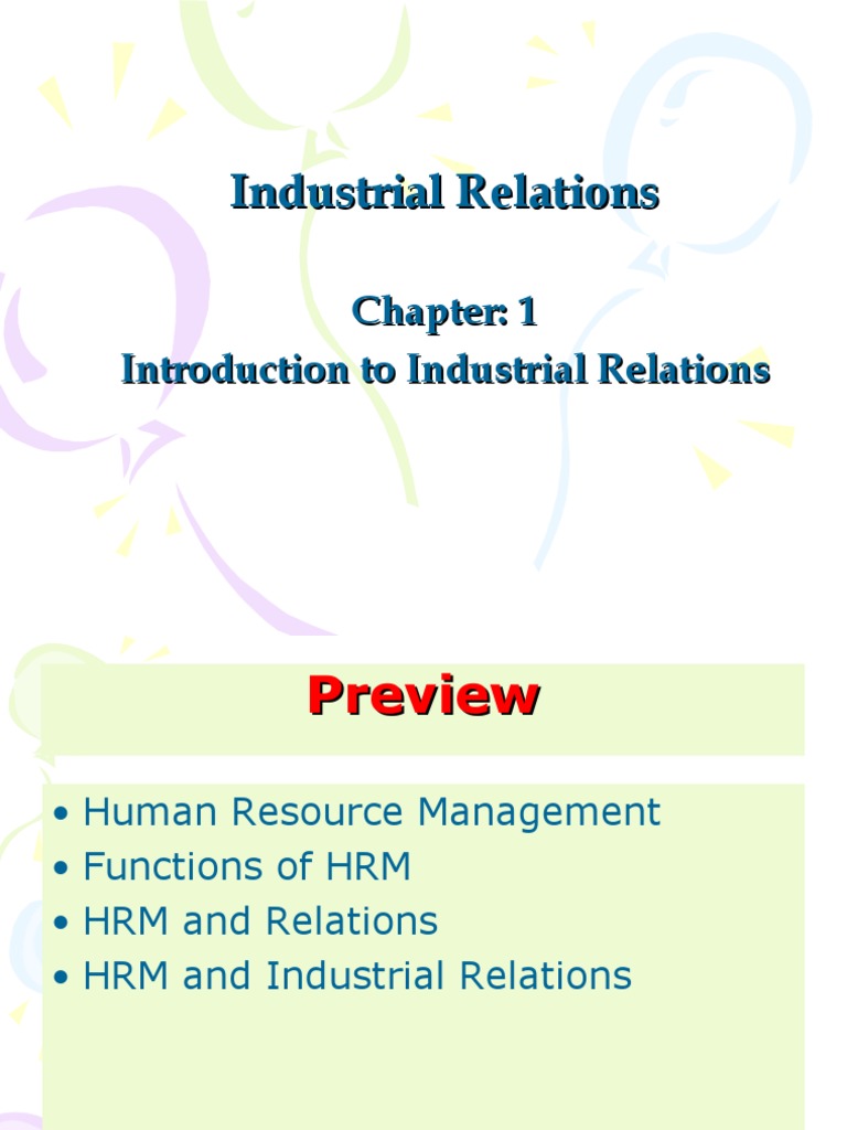 Introduction To Industrial Relations | PDF | Industrial Relations ...
