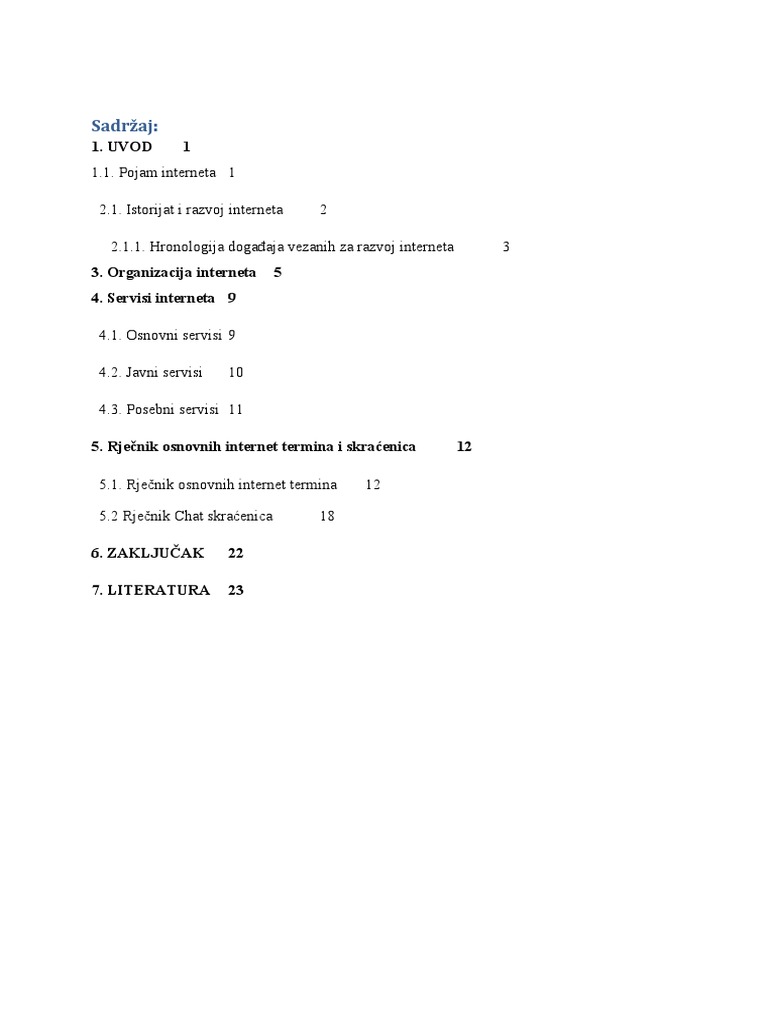 Seminarski Rad Informatika - Internet | PDF