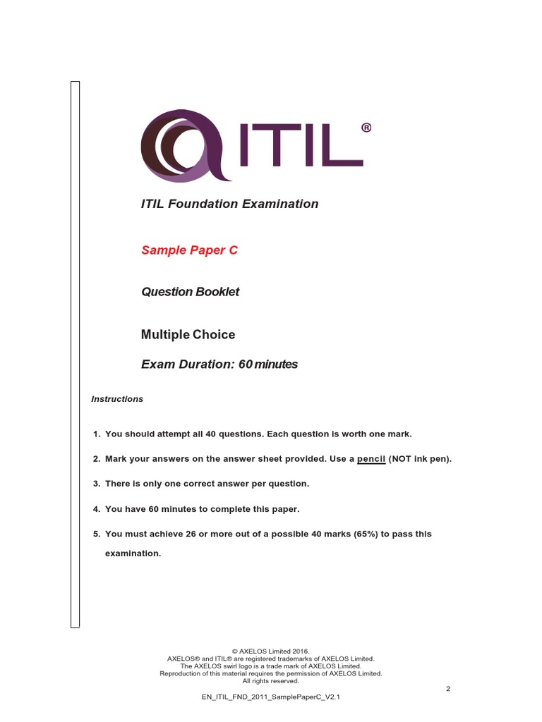 ITILFO Sample Papers V3 UK | PDF | It Service Management | Service ...
