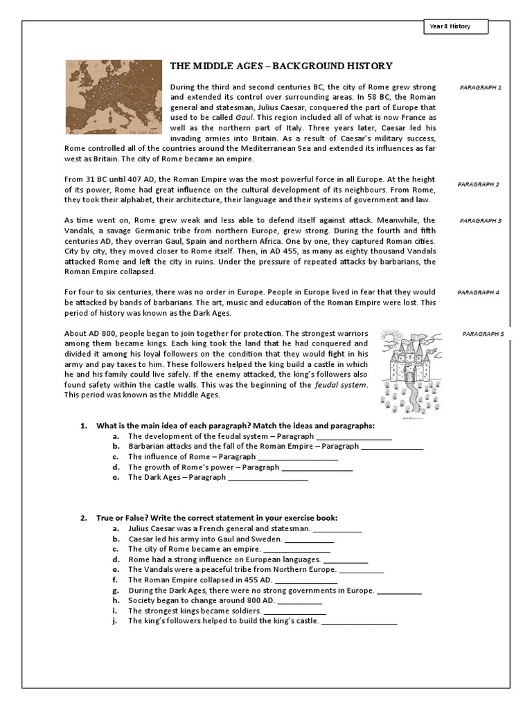 The Middle Ages Text | PDF | Ancient Rome | Gaul