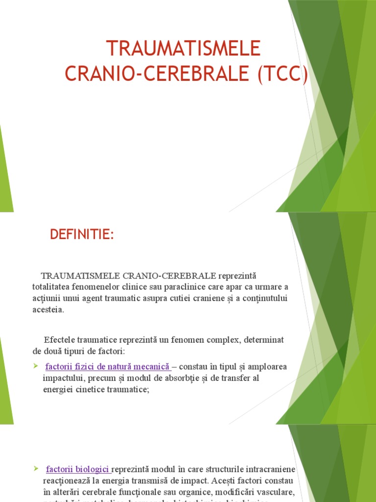 Traumatismele Cranio-Cerebrale (TCC) | PDF