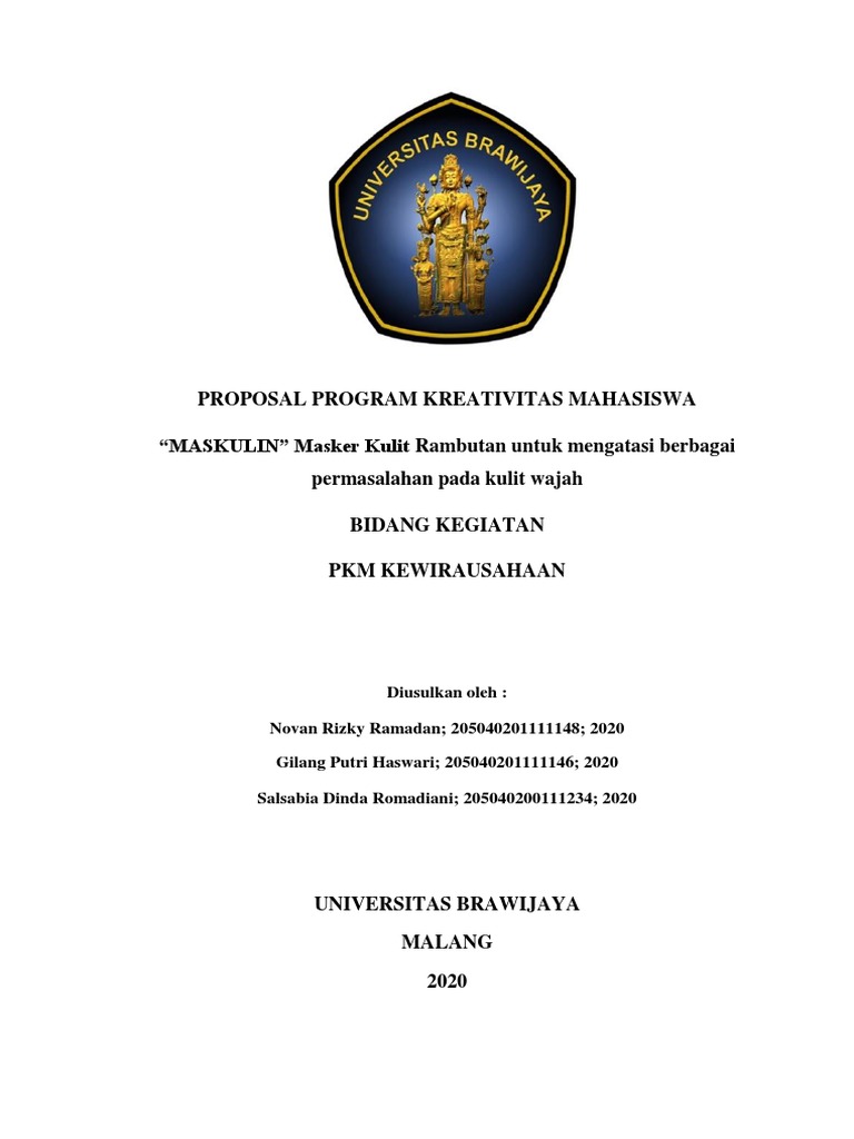 Proposal Program Kreativitas Mahasiswa | PDF