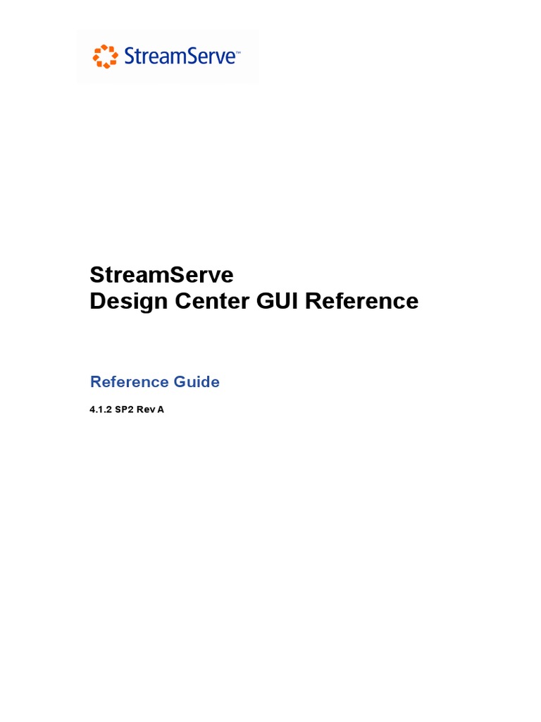 StreamServe GUI Guide | PDF | Menu (Computing) | Port (Computer Networking)