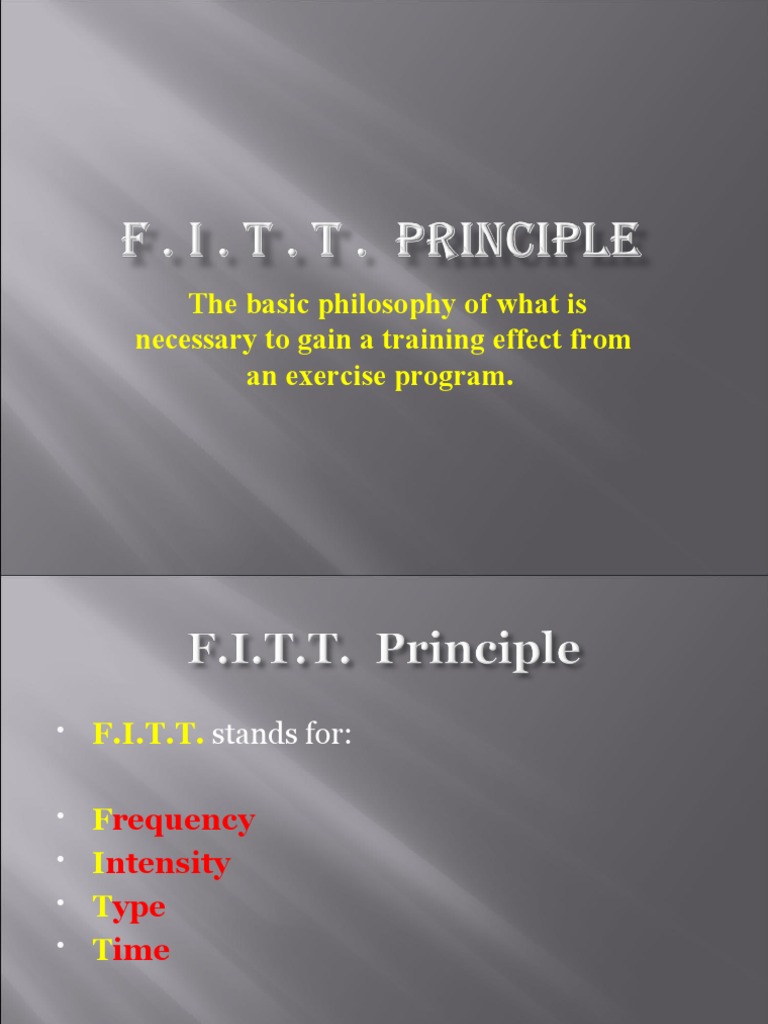 The Basic Philosophy of What Is Necessary To Gain A Training Effect ...