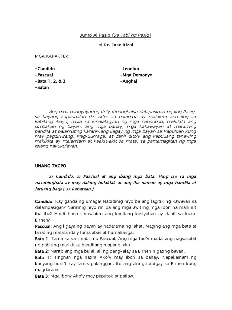 TURA - Junto Al Pasig | PDF