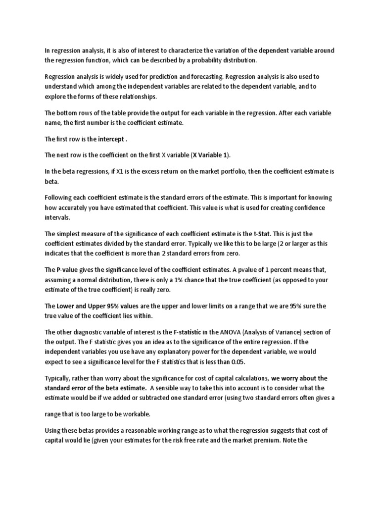 Regression | PDF | Regression Analysis | Beta (Finance)