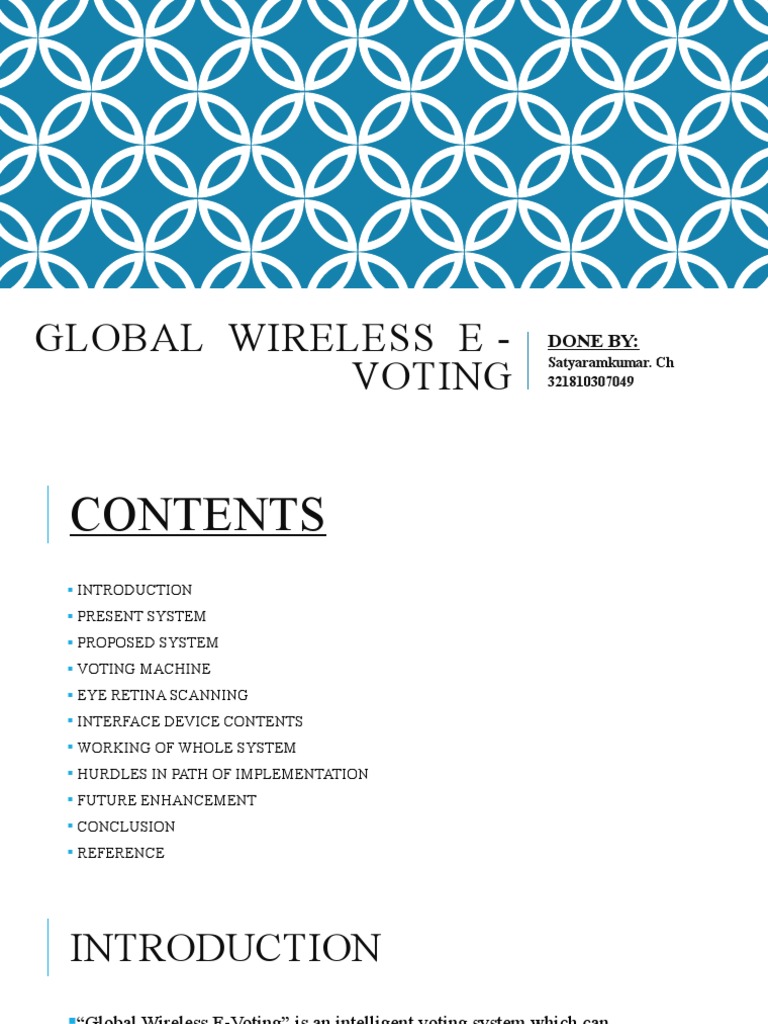 GLOBAL WIRELESS e - Voting 7049 | PDF | Electronic Voting | Information Age