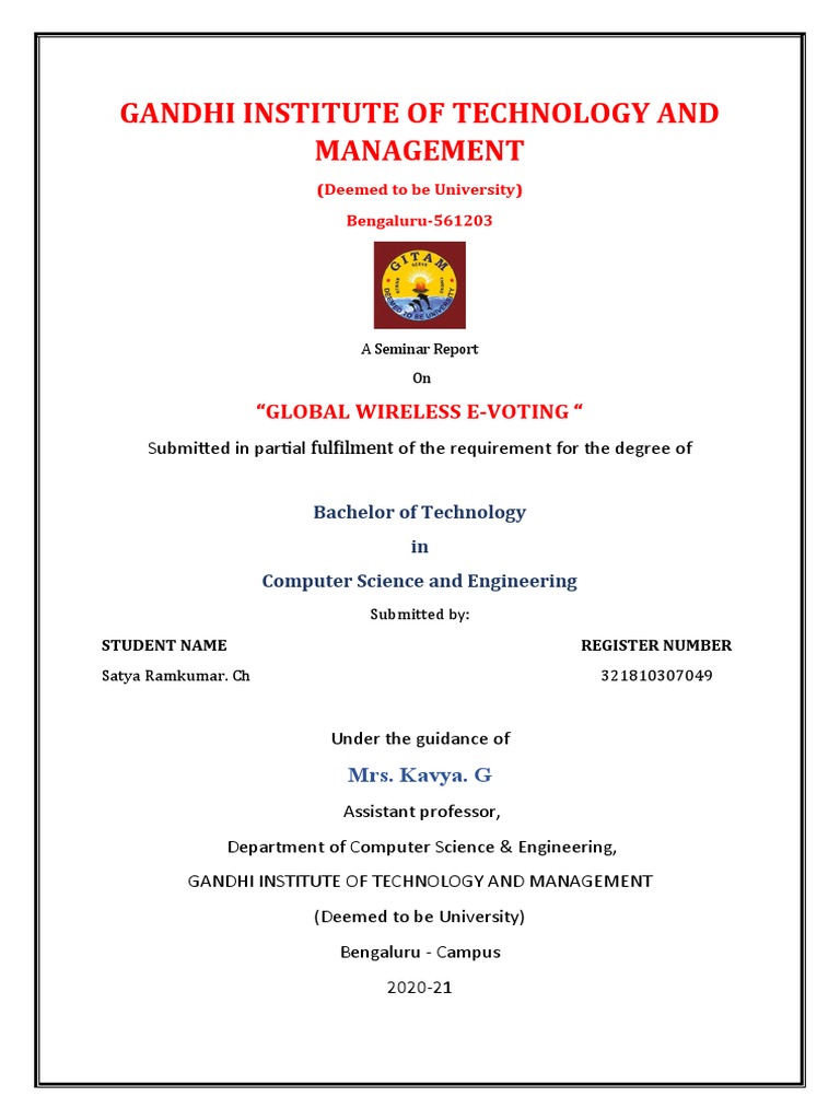 GLOBAL WIRELESS E-VOTING Report 7049 | PDF | Electronic Voting | Voting