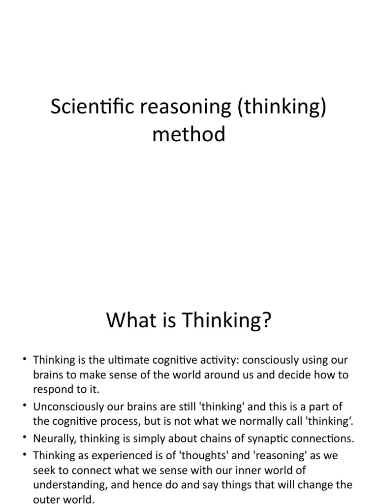 8 Scientific Reasoning (Thinking) Method | PDF | Inductive Reasoning ...