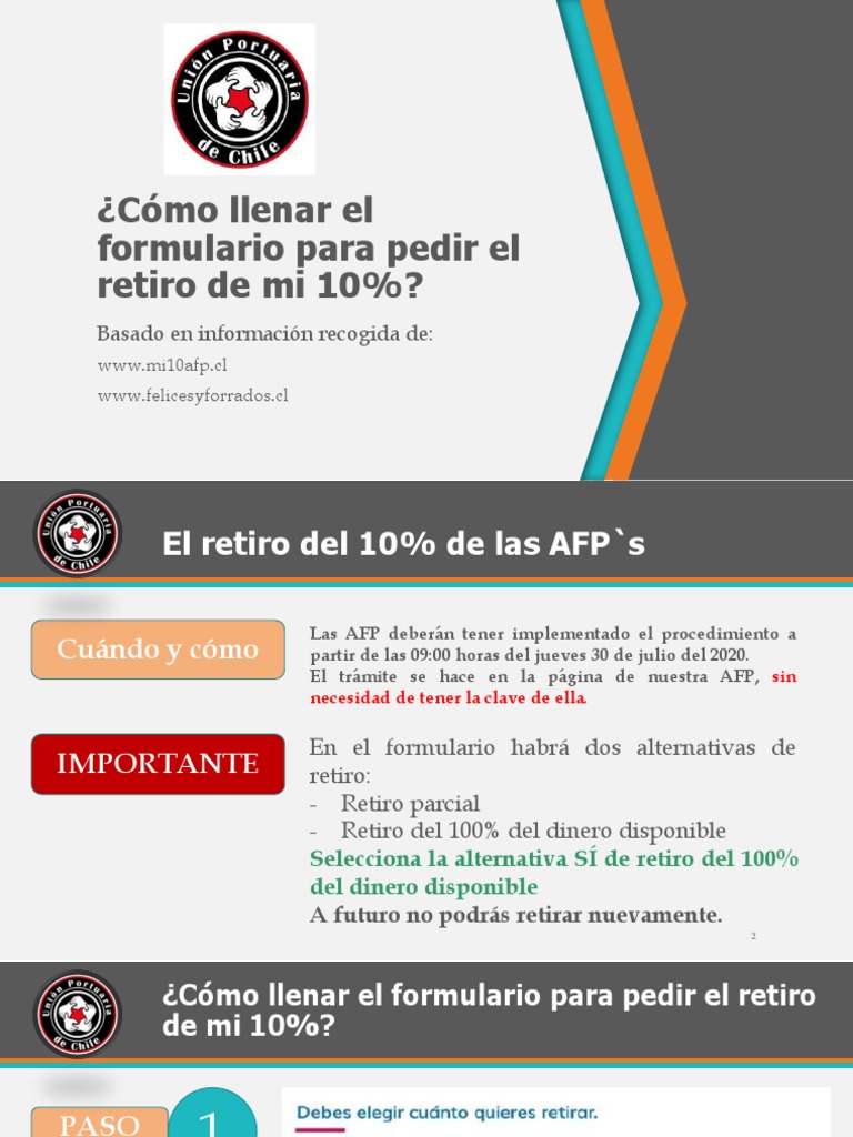 UPCH - Cómo Llenar Formulario Retiro 10% | PDF | Business
