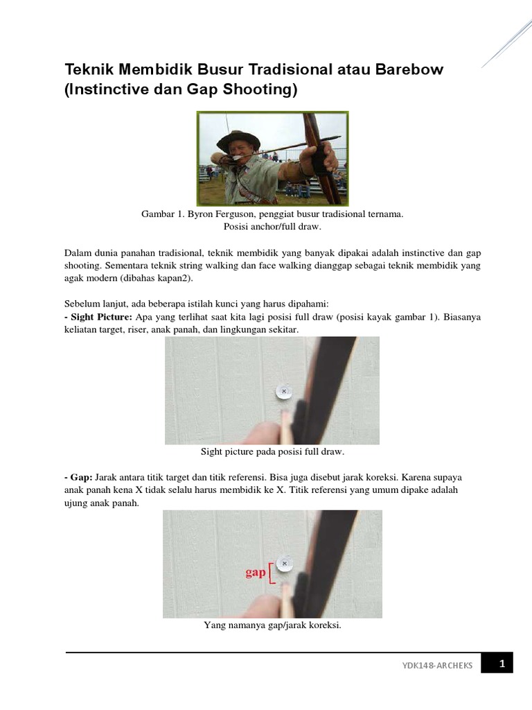 Arceks-Teknik Lanjutan 2 (Membidik Busur Tradisional Atau Barebow) | PDF