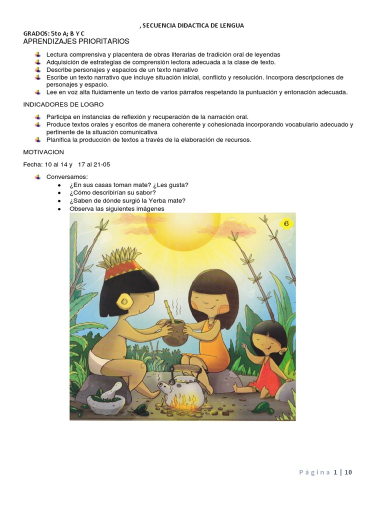 SECUENCIA MAYO LENGUA 5to 10 de Mayo | PDF | Narrativa | Comprensión ...