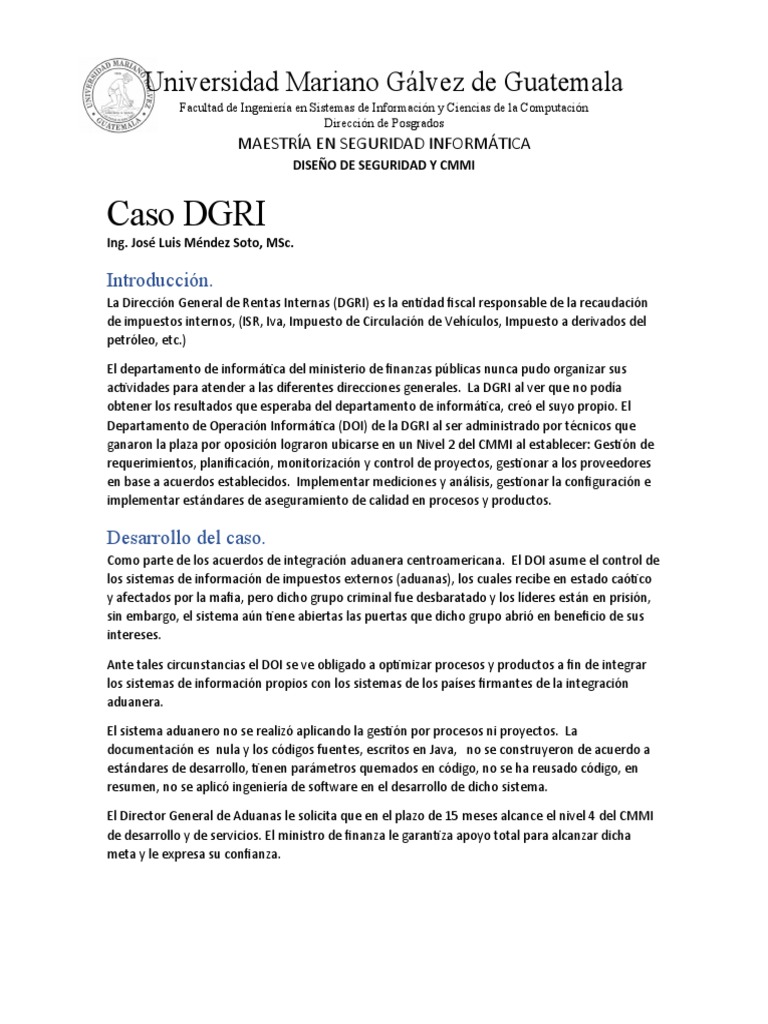 Caso DGRI | Descargar gratis PDF | Ciencias de la Computación | La ...