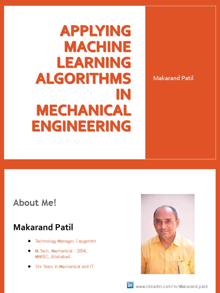 Applying Machine Learning Algorithms in Mechanical Engineering | PDF ...