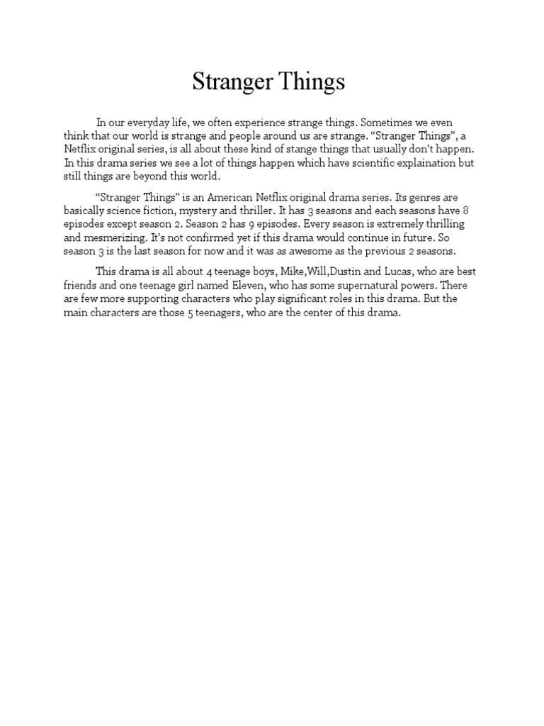 Stranger Things | PDF