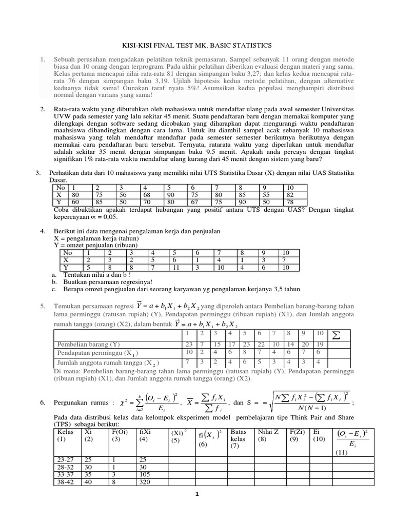Tugas Rutin Pertemuan 14 Basic Statistics | PDF