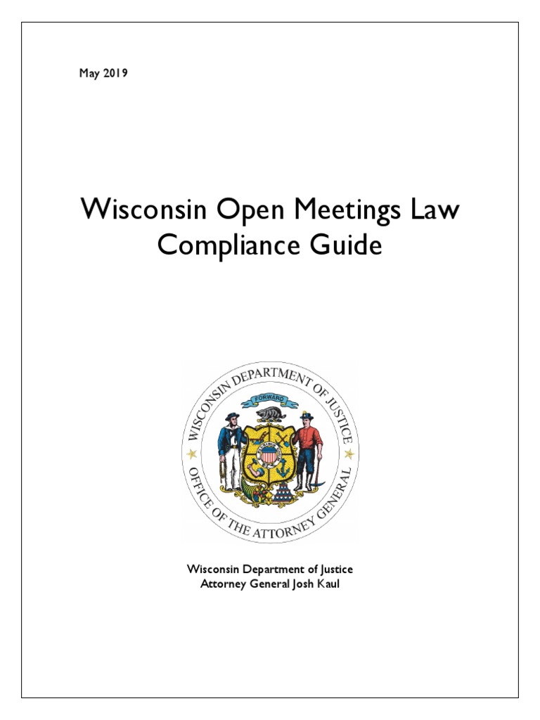 Wisconsin Open Meetings Law Compliance Guide | Download Free PDF | U.S ...