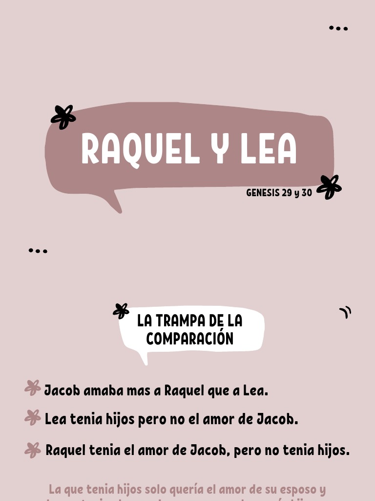 Raquel y Lea | PDF | Jacob | Rachel