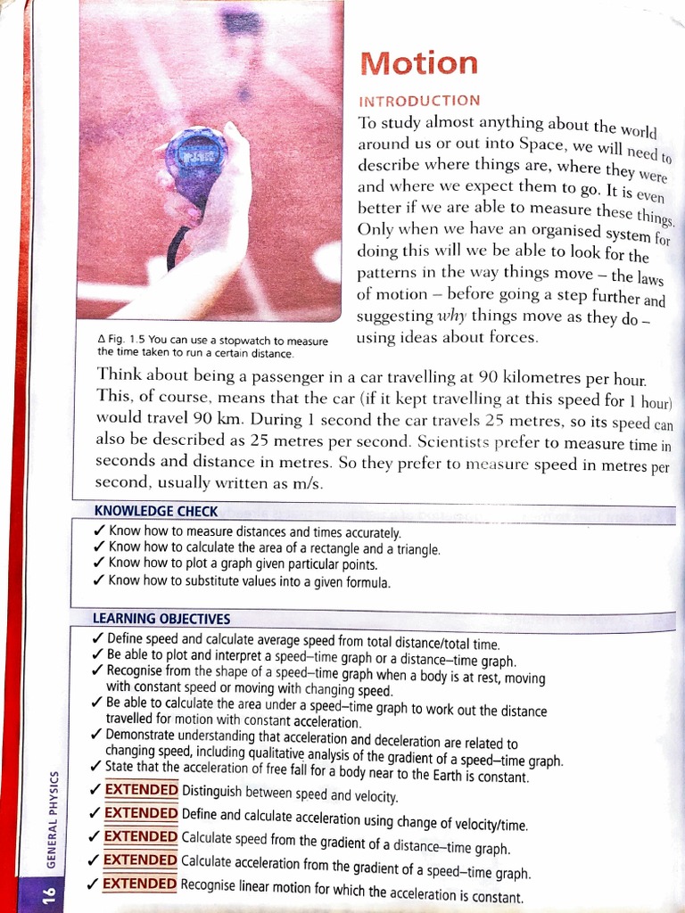 Motion Igcse Pdf Pdf Acceleration Speed