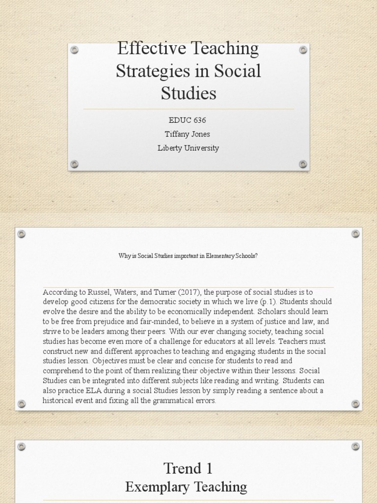 Effective Strategies for Social Studies Teaching | PDF | Inquiry Based ...