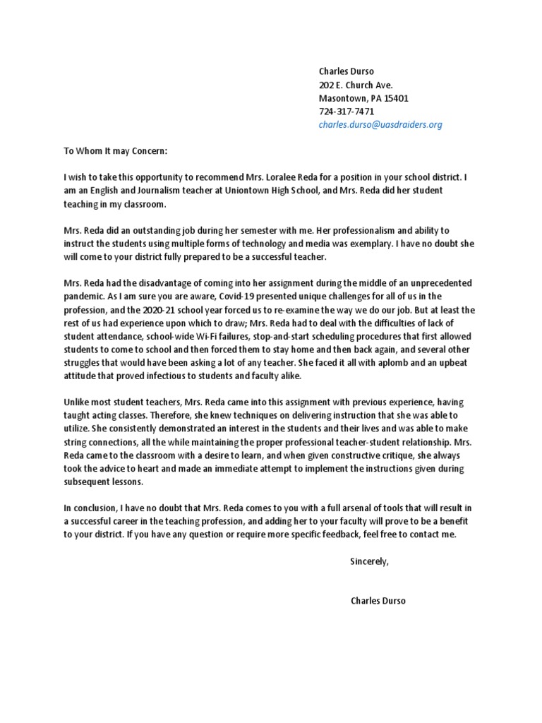 School District Recommendation | PDF | Teachers | Pedagogy