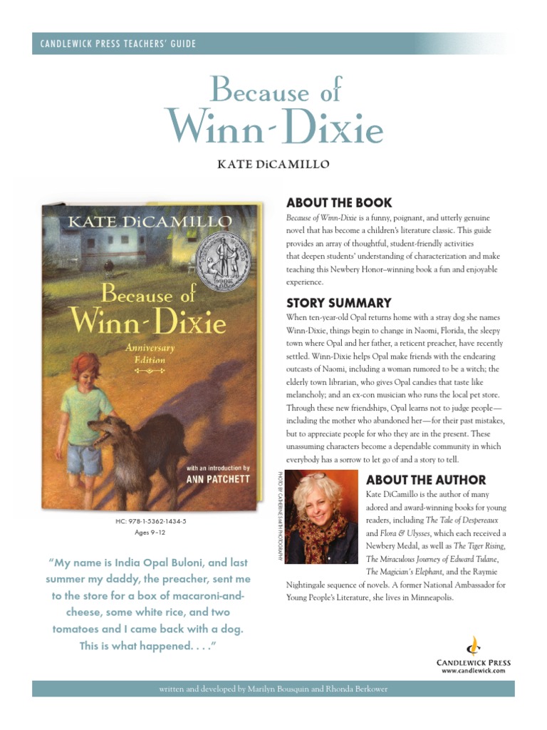 Because of Winn Dixie Teachers' Guide | PDF | Narration | Reading ...