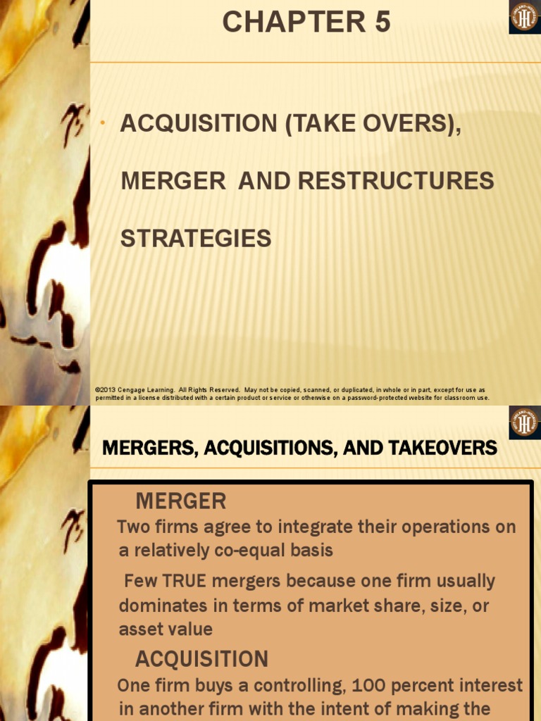 Acquisition (Take Overs), Merger and Restructures Strategies | PDF ...