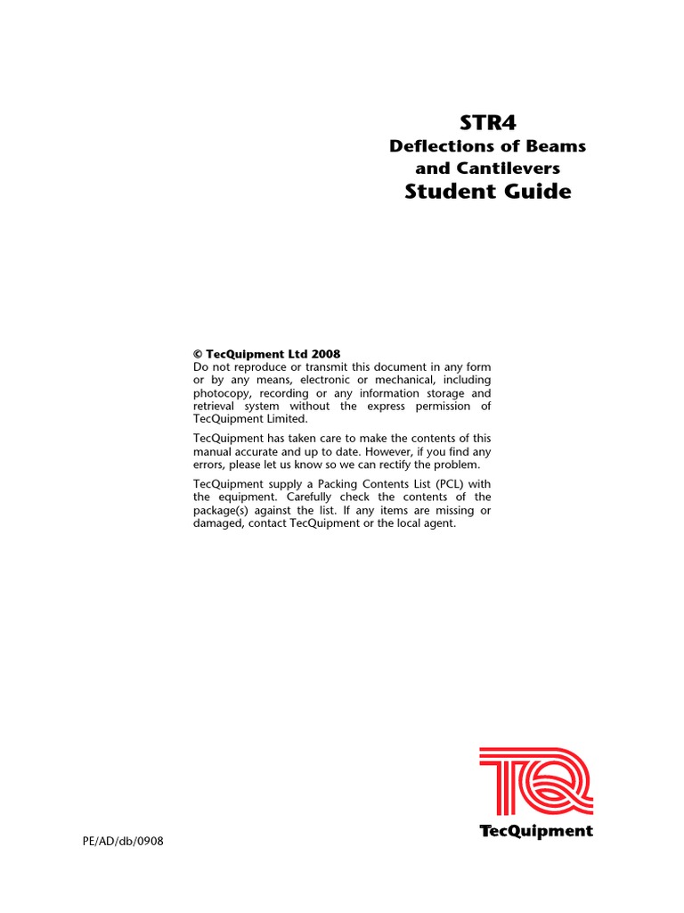 STR4 Student Guide - 0908 | PDF | Beam (Structure) | Mechanical Engineering