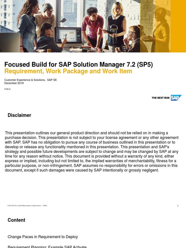 Focused Build For SAP Solution Manager 7.2 (SP5) : Requirement, Work ...